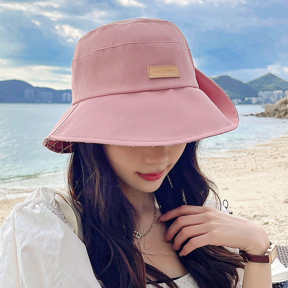 Kaufe Women Sport Outdoor Side Fold Bucket Hat Summer Sun Caps ...