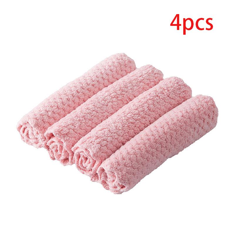 Buy Soft Microfiber Kitchen Towels Absorbent Dish Cloth Anti-grease ...