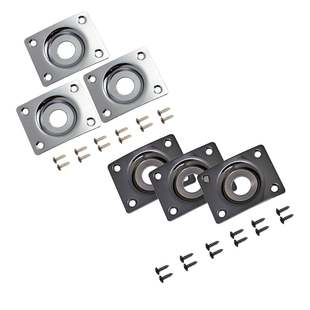 Buy 6pcs Universal Electric Guitar Jack Bass Output Socket Plate ...