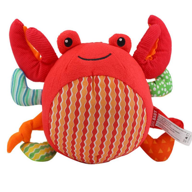 Baby Toys Crab Rattles Pacify Doll Plush Baby Animal Hand Bells Newbron ...
