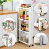 Buy 2/3/4 Tier Movable Assemble Slim Kitchen Storage Rack Slide Tower ...