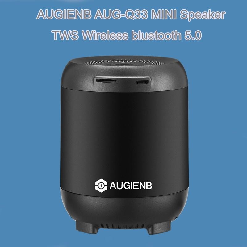 Buy AUGIENB AUG-Q33 TWS Wireless Bluetooth 5.0 MINI Speaker with HD ...