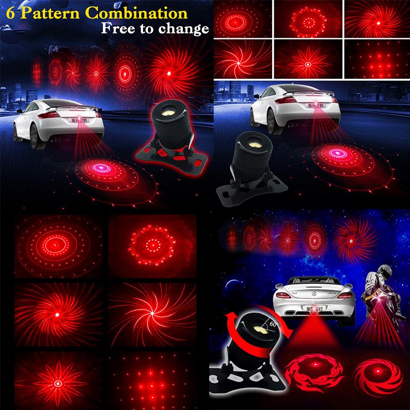 Buy Motorcycle Alarm Laser Fog Light Rear Taillights Warning Anti ...
