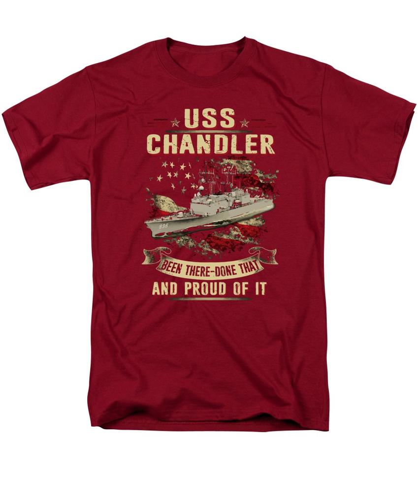 Buy Men Premium Cotton uss chandler ddg Print Tees Funny Harajuku Style ...