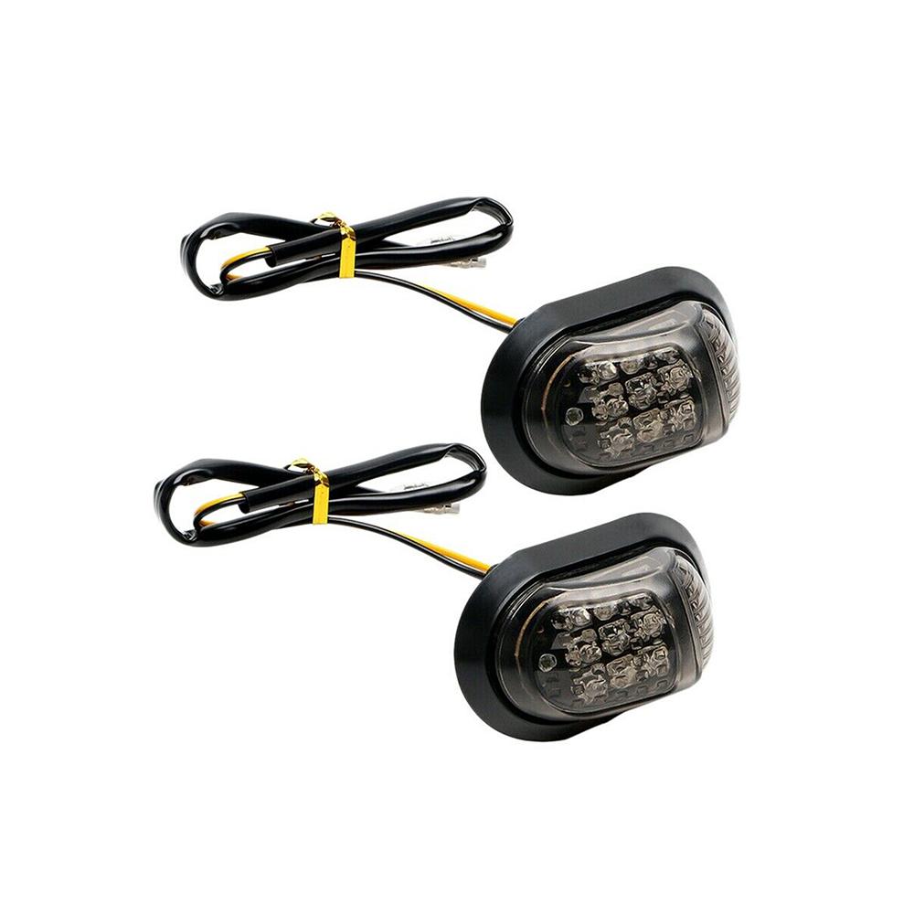 2Pcs Amber Motorcycle 9LED Flush Mount Turn Signals Indicators Blinker Light 12V-buy at a low ...