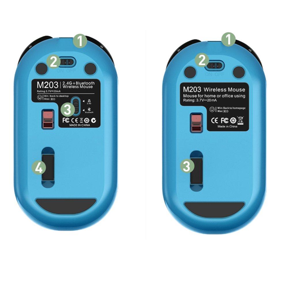 Buy M203 Wireless Mouse Dual-Mode Desktop Computer Office Home Silent ...