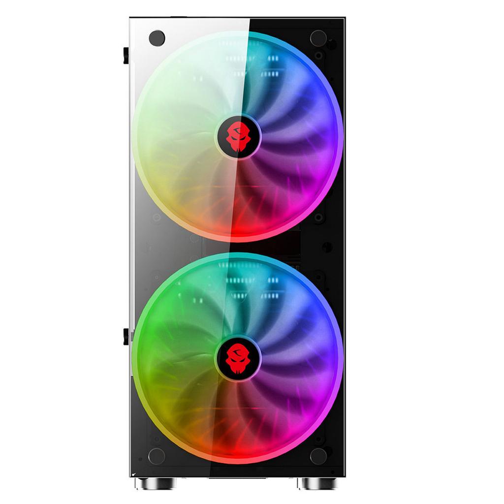 Buy Compact ATX Mid-Tower Case Moonlight Double Sided Glass All-Steel ...