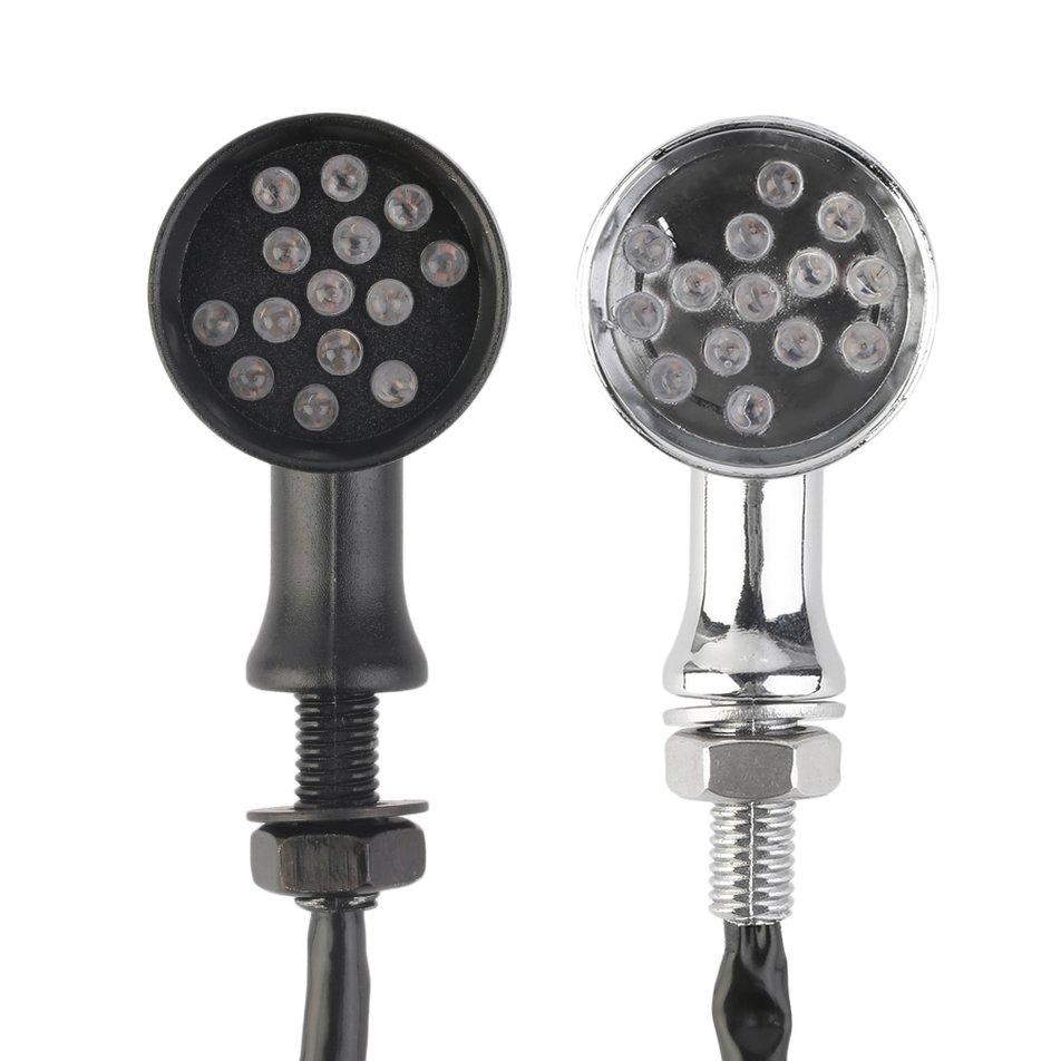 Buy CS2 Universal Motorcycle Car Zinc Alloy LED Turn Signal Light Shape ...