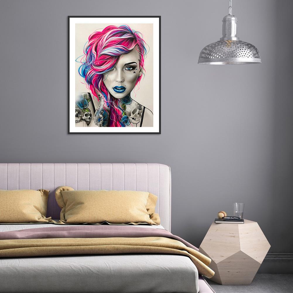 Buy 5D DIY Tattoo Girl Full Square Drill Diamond Painting Mosaic ...
