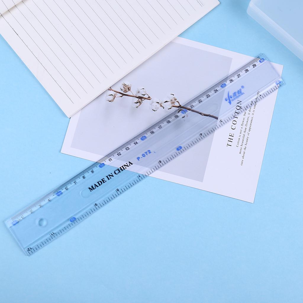 Clear Plastic Straight Ruler Plastic Measuring Tool for Student School ...