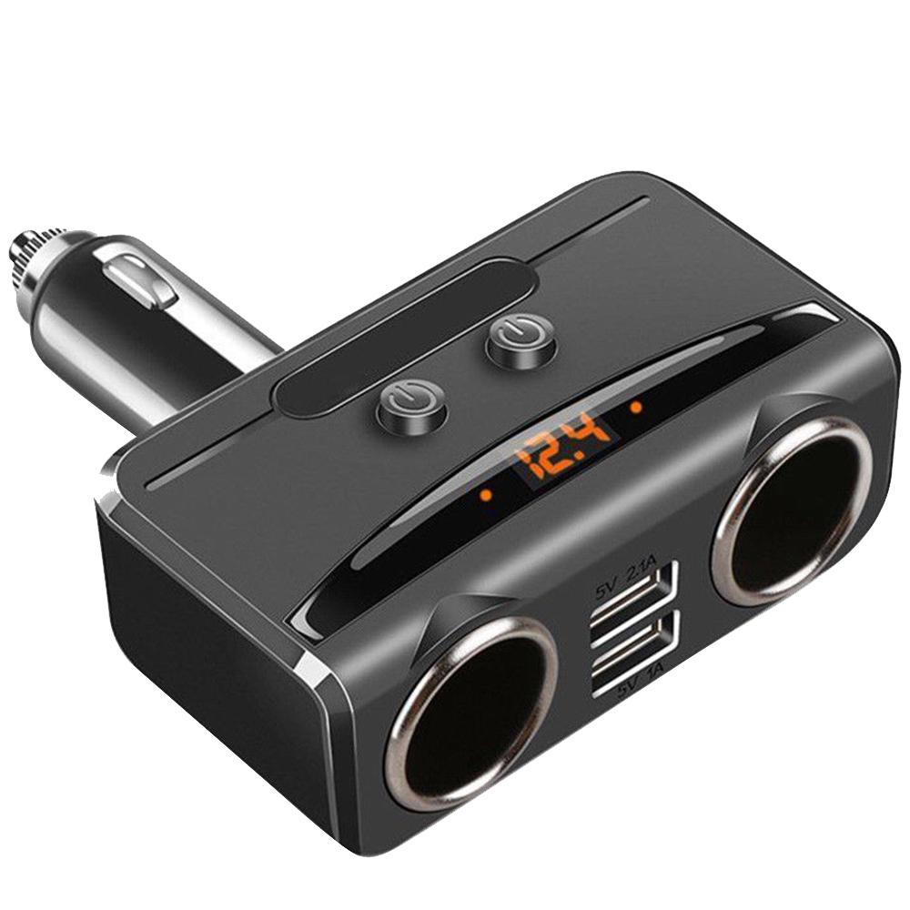 Buy 2 Way Multi Car Cigarette Socket Lighter Splitter Charger Dual USB ...