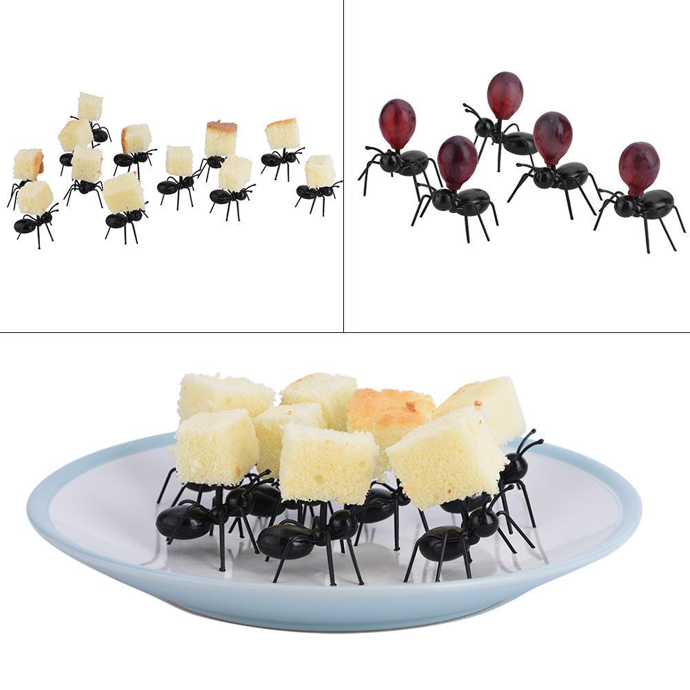 Buy 12Pcs/set Cute Eco-friendly Plastic Mini Ant Fruit Serving Fork ...