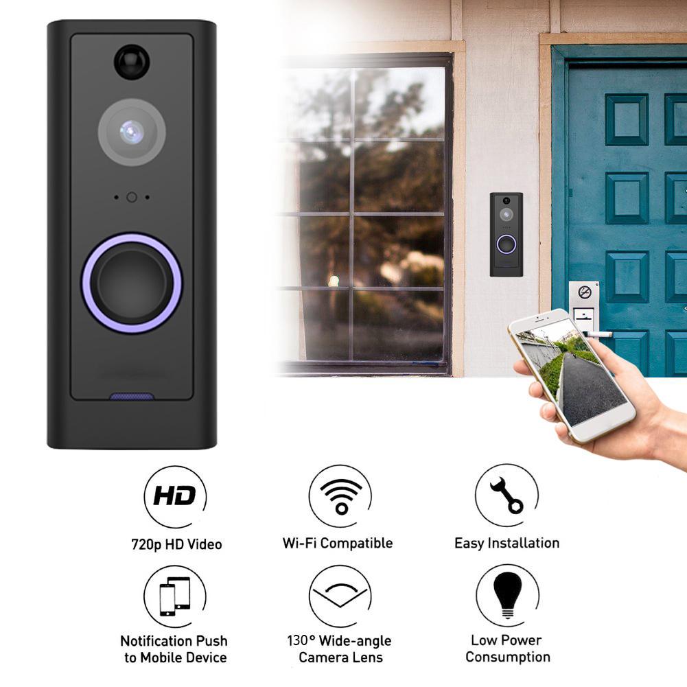 Buy D168 WiFi 720p Video Doorbell Door Phone Visual Intercom+ Chime EU ...