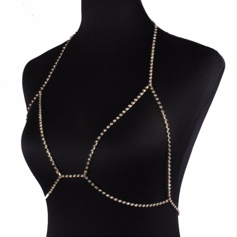 Buy Fashion Women Jewelry Sexy Chains Bra Rhinestone Diamond Beach ...