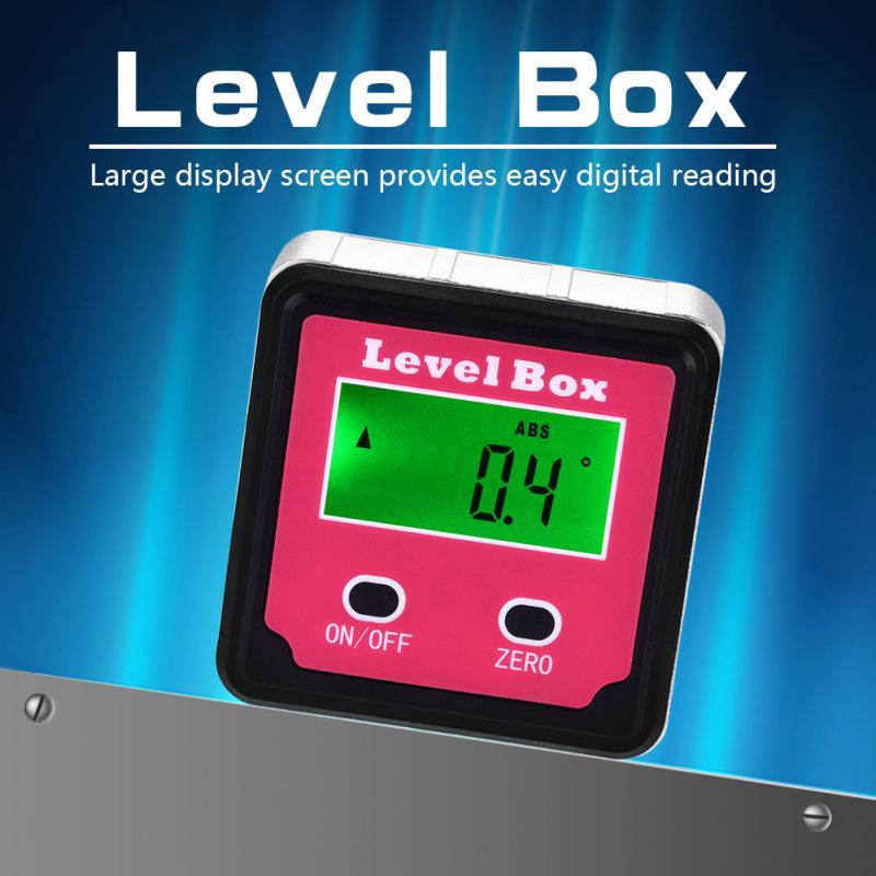 Buy Digital Inclinometer Spirit Level Box Protractor Angle Finder Gauge ...
