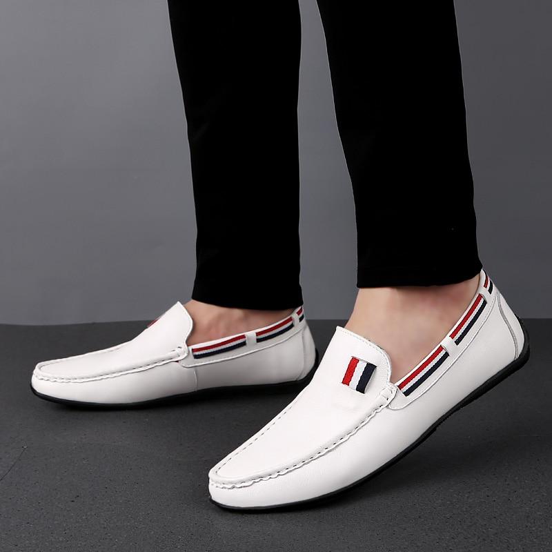 Buy FIXSYS Brand Cow Leather Man Loafers Summer Breathable Slip On ...