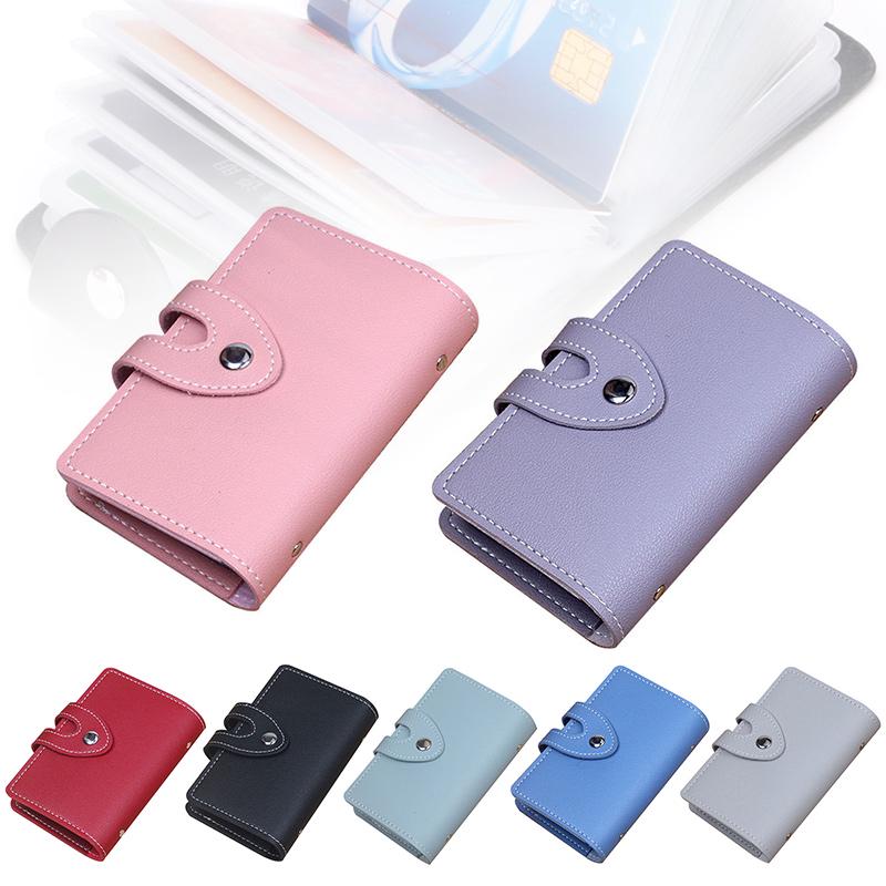 Fashion 26 Slot Wallet PU Leather Multi-card Hand Holding Purse Credit ...