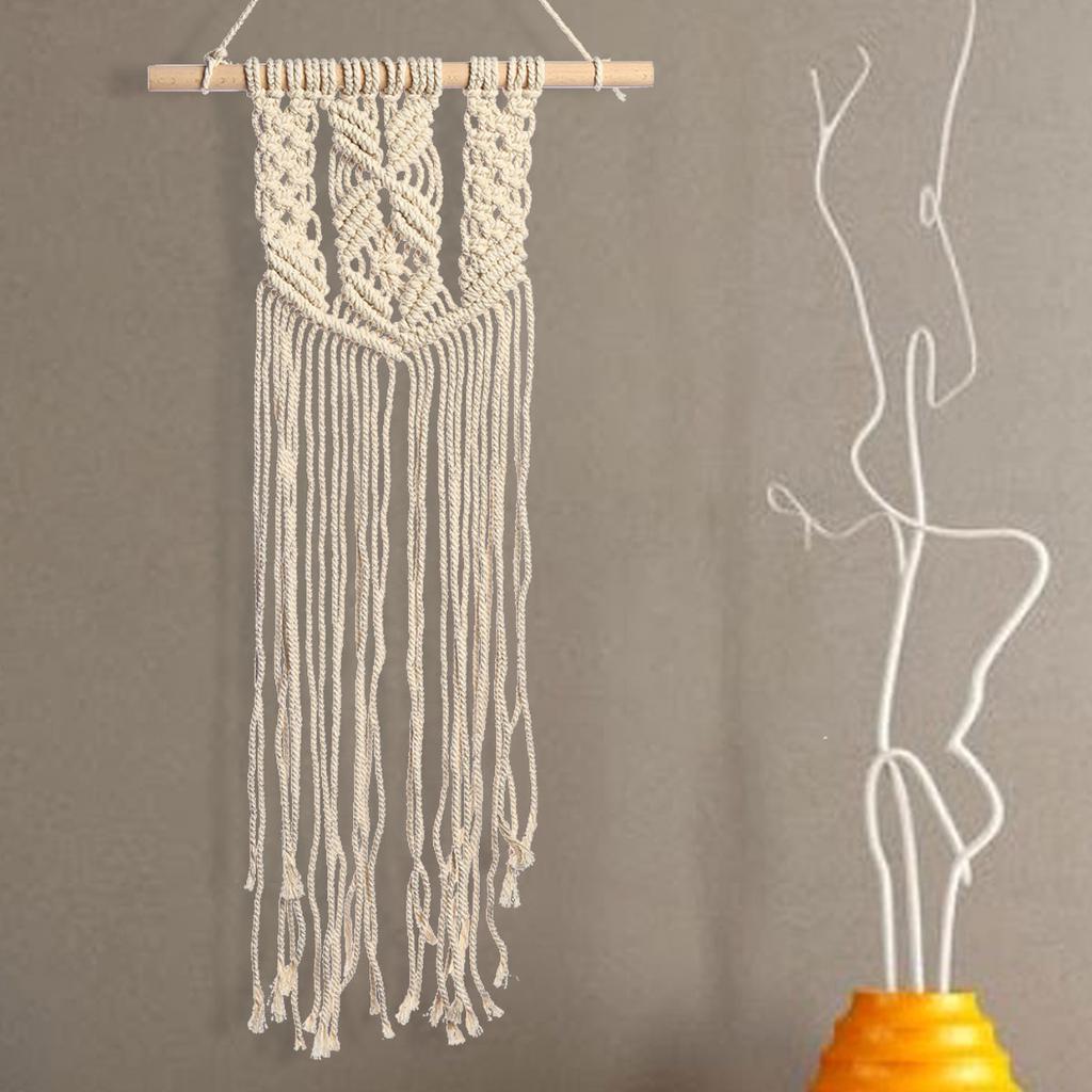 Buy 35x85cm Retro Hand Knitted Macrame Handcraft Wall Hanging Art Home ...