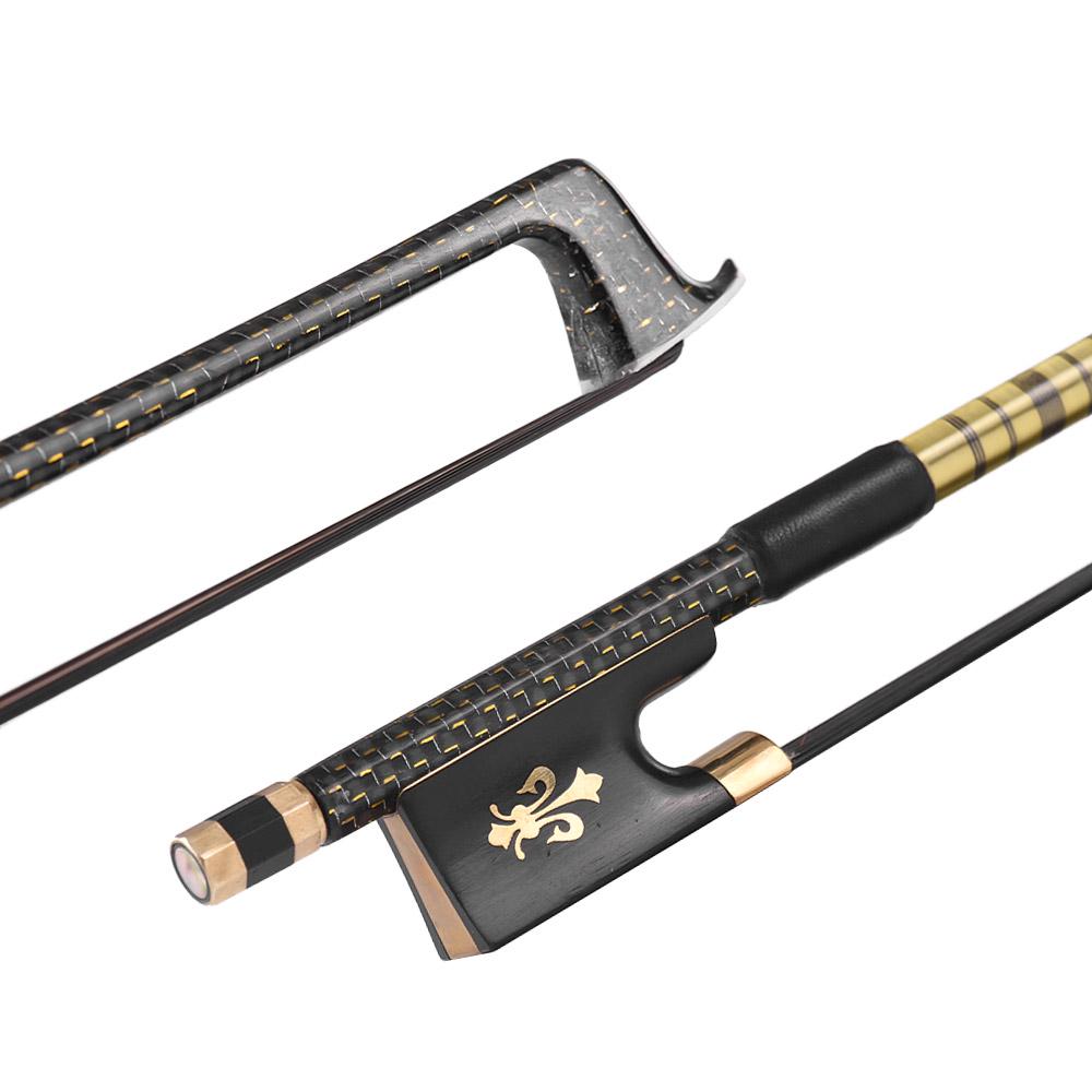 Satın alın 4/4 Violin Fiddle Bow Well Balanced Golden Braided Carbon ...