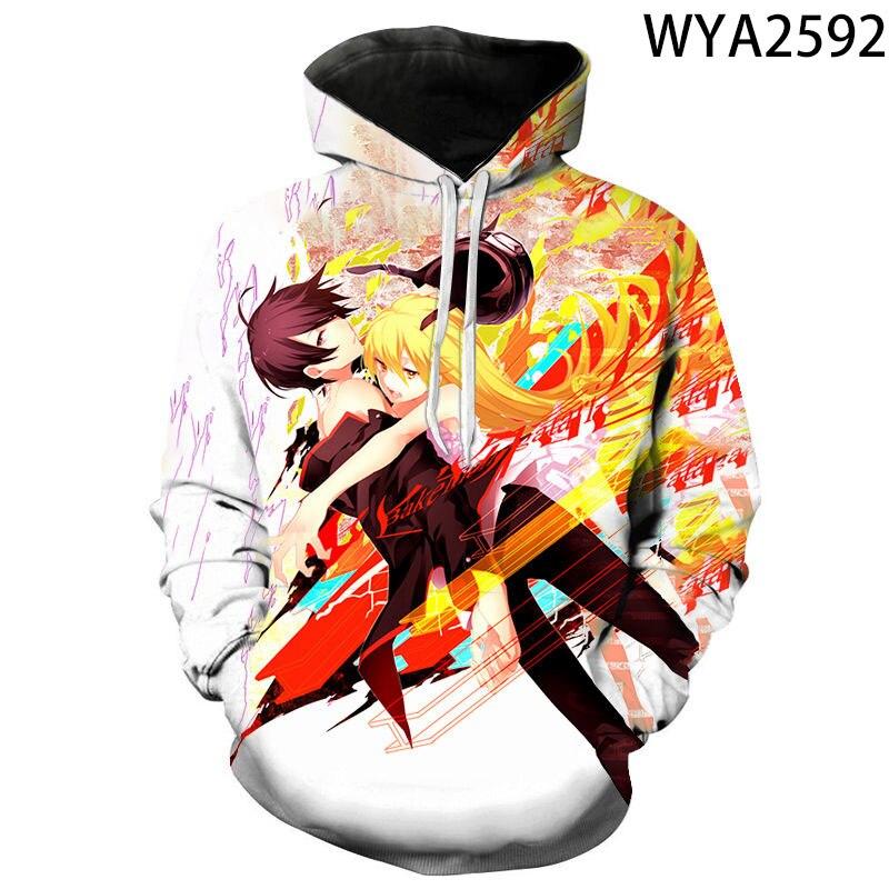 Cheap Fashion Japan Anime Monogatari Clothes 3d Print Men Women Long ...