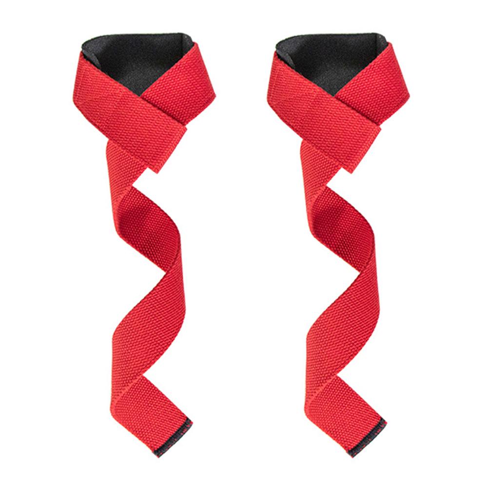 2pcs Gym Lifting Straps Anti-slip Wraps for Powerlifting Training (Red ...