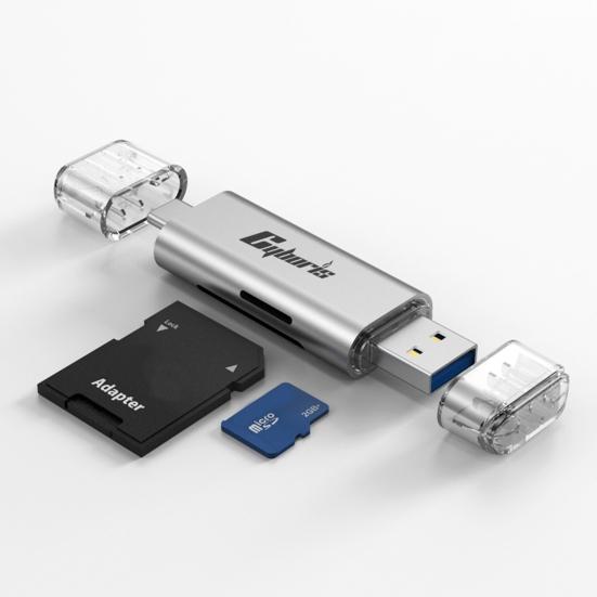 Buy Card Reader 2-in-1 High Speed Support Dual Cards Transparent ...