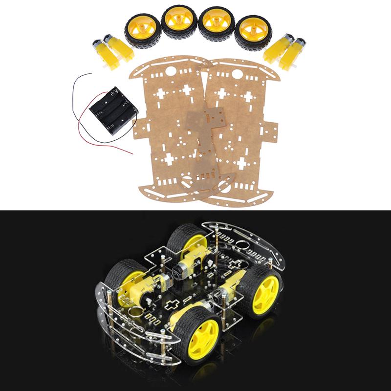 Buy 1Set 4Wd Smart Robot Car Chassis Kits With Speed Encoder For ...