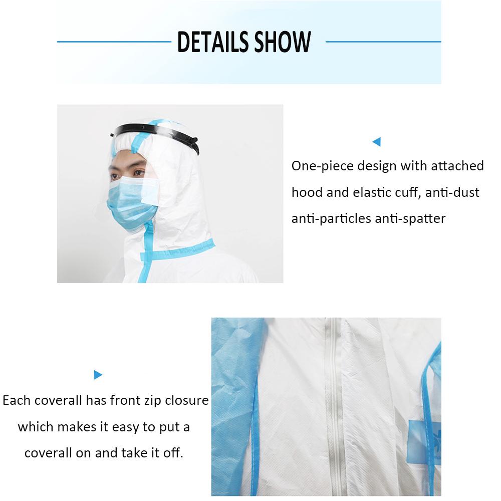 Buy Disposable Protective Coverall Protective Overalls Isolation Gown ...