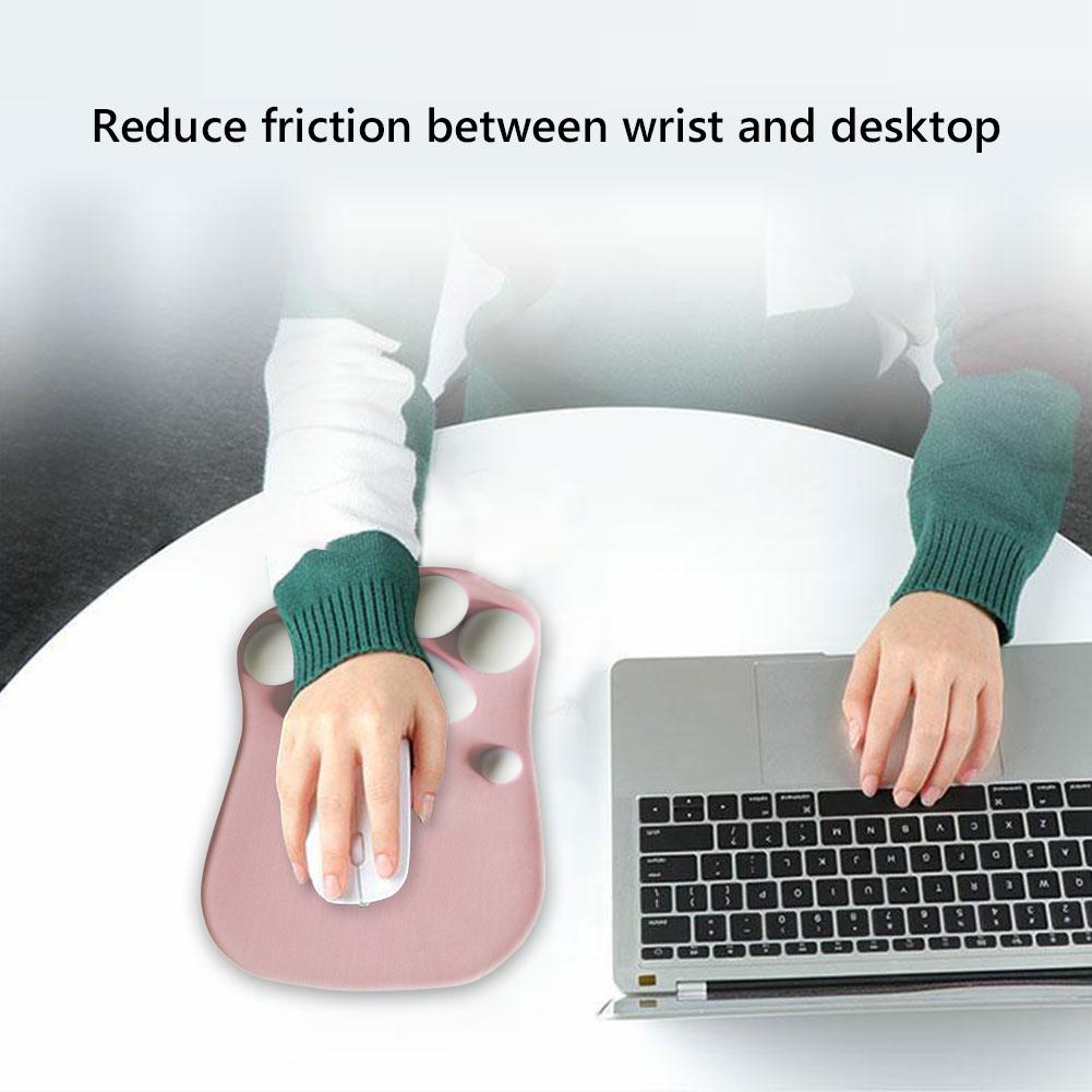 Buy Non Slip Cat Paw Mouse Pad Silicone Wrist Rest Support Mice Mat ...