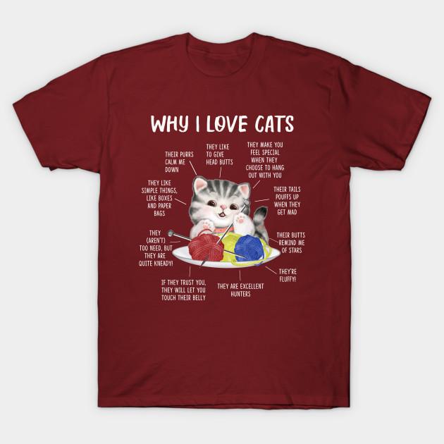 Buy Men Premium Cotton Harajuku T Shirt Why I Love Cats Print Men's Tee ...