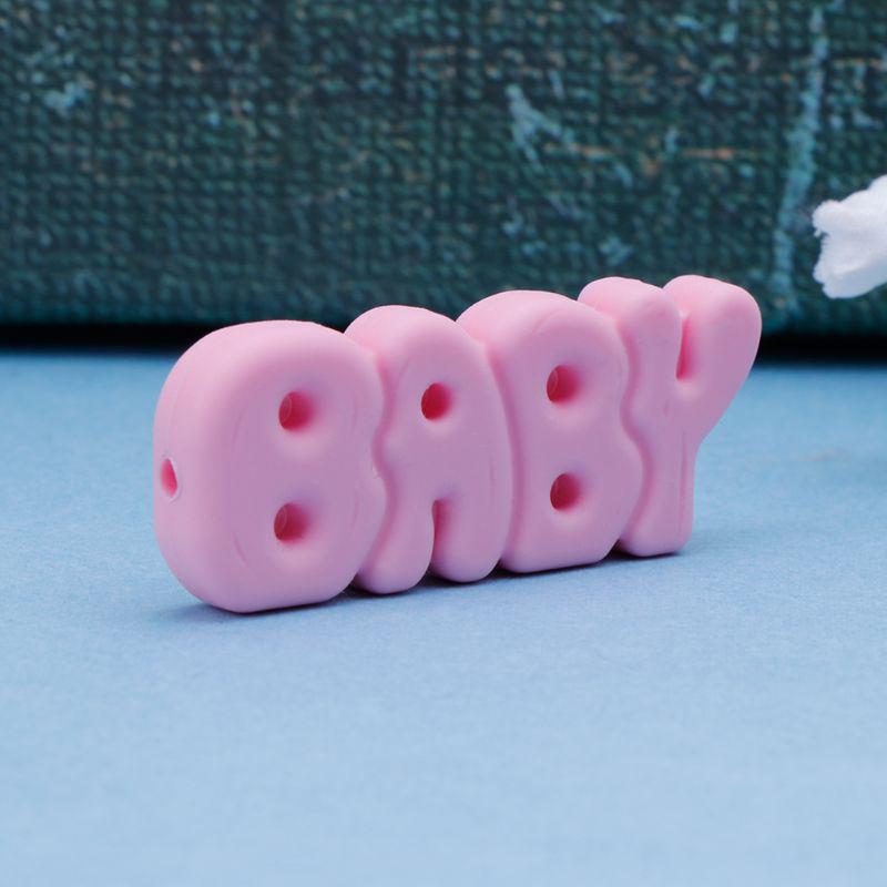 Baby Teether Letters Cute Soft Food Grade Silicone Supplies DIY ...