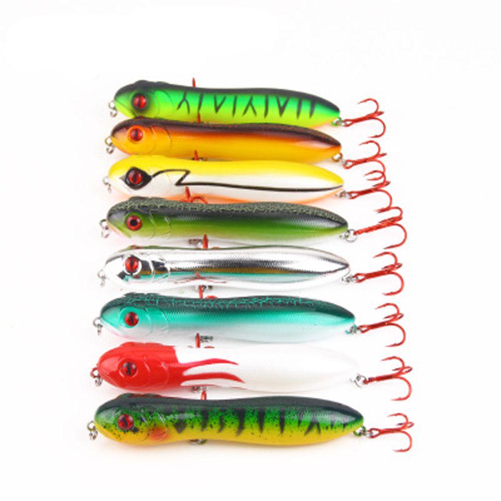 Buy Color Deep Diving Lifelike Eyes Pencil Fishing Lure Popper Bait ...