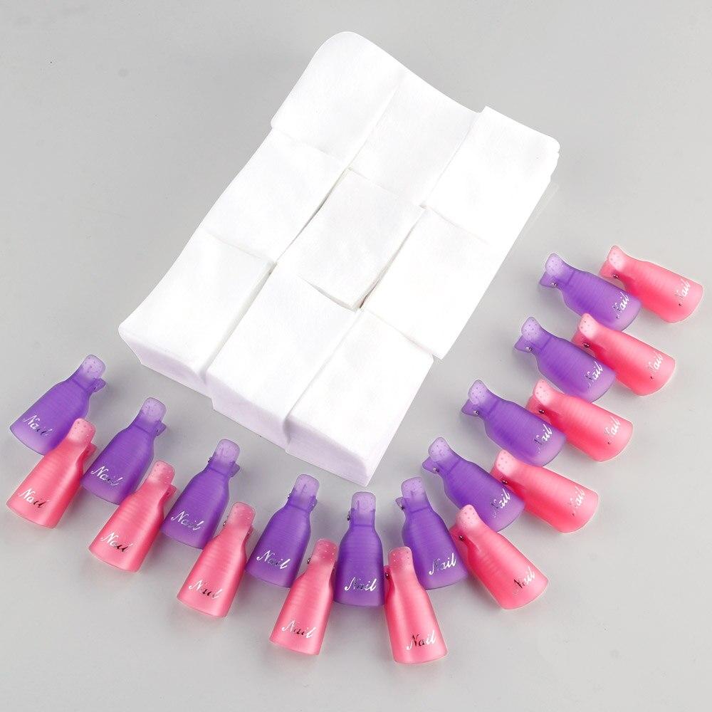 Buy 900PCS Clean Nail Gel Polish Removal Wraps 10PCS Plastic Nail Art ...