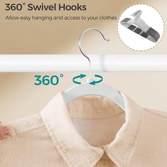Buy Coat Saving Strong Hangers Non-Slip Space 10Pcs Plastic Durable ...