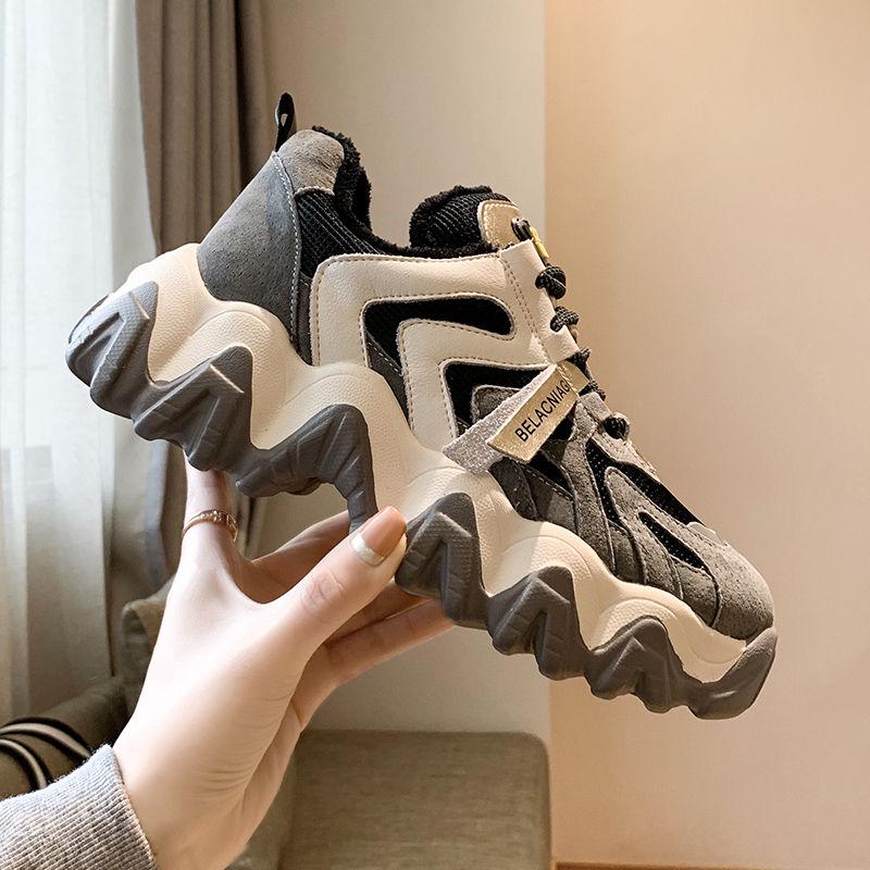 Buy Women Platform Chunky Sneakers Lace-up Dad Shoes Luxury Designer ...