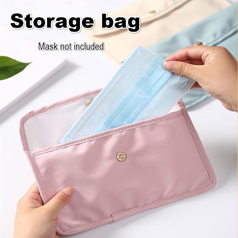 Mask Storage Bag Small Fabric Bag Portable Storage Folder Useful ...