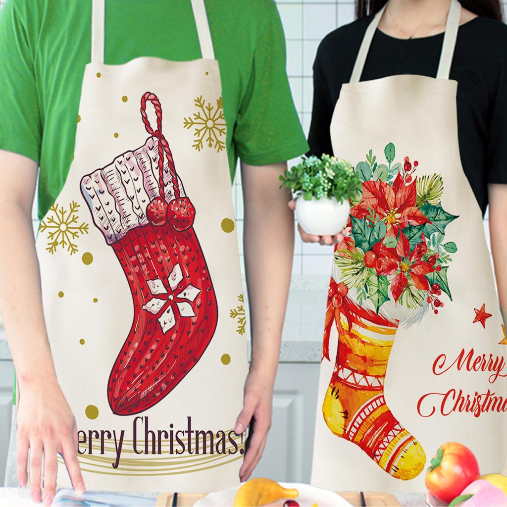 Buy Christmas Personality Apron Bar Restaurant Waiter Christmas ...