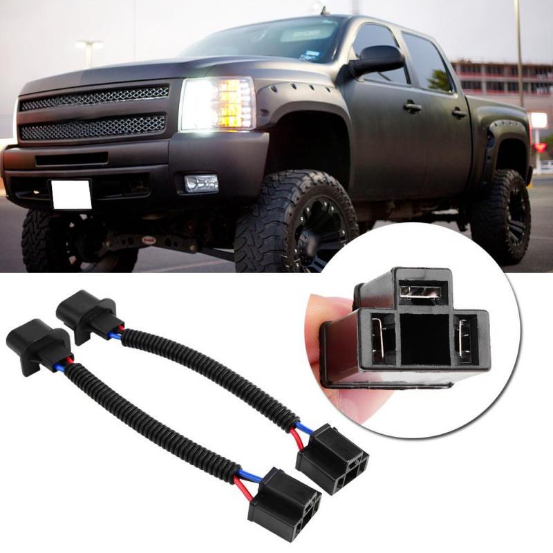Buy 2pcs H4 Female To H13 Male Adapter Headlight Conversion Cable Kit ...