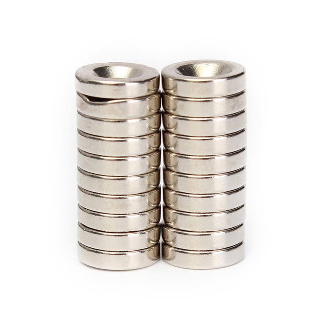 Acheter 20pcs 12 x 3mm Circulaire Fort Contre-enfoncé Anneau Aimants ...