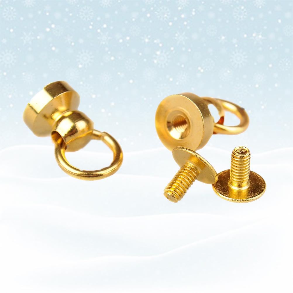 Buy 6 Sets 9MM Rivet Stud Round Ring Head Screw Back Rivet for Belt ...