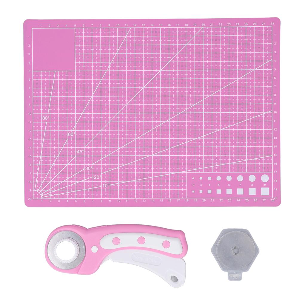 Buy Rotary Cutter Set with A4 Backing Plate Felt Bag 5 Replaceable ...