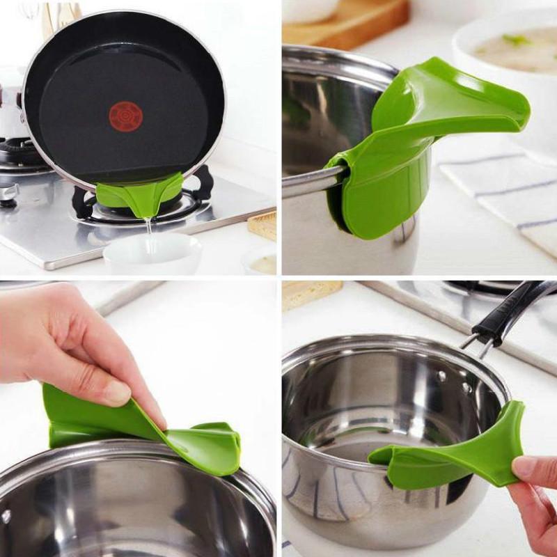 Buy Silicone Anti-spill Drain Pans Round Rim Deflector Liquid Soup ...