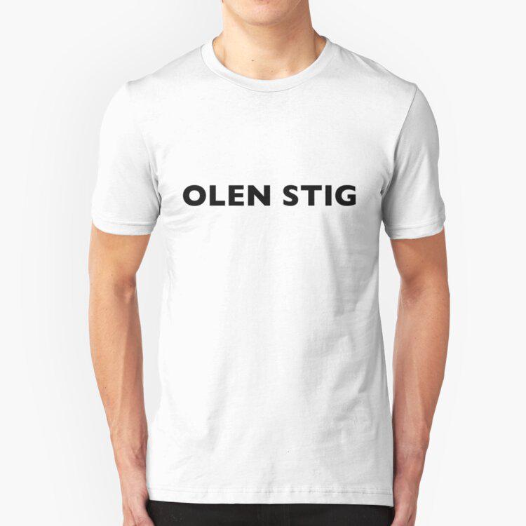Buy I AM THE STIG Finnish Black Writing Cotton White Tees Summer Men T ...