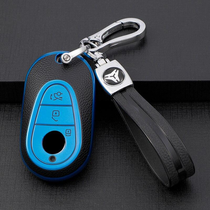 Buy Mercedes Benz S Class S W223 2020 2021 TPU Leahter Smart Key Case ...