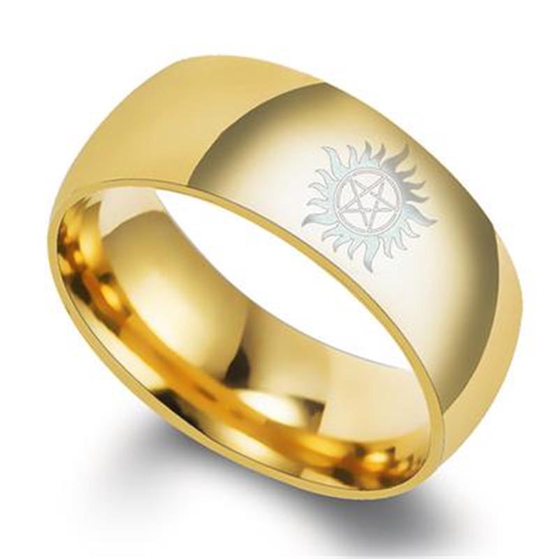 Buy Men's Fashion Sun Evil Power Supernatural Titanium Steel Ring ...