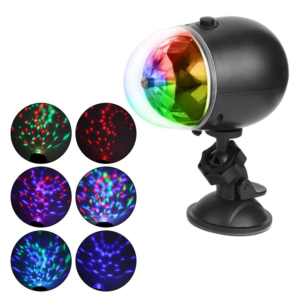 Buy Beautiful LED USB Car Charging Stage Light RGB Colorful Rotating ...