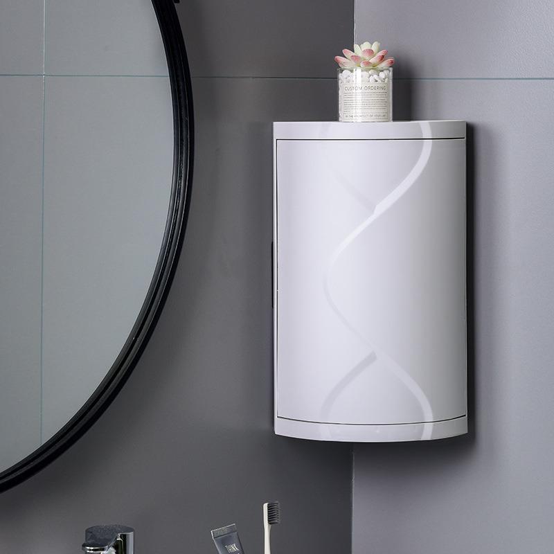 Buy Shelf Tripod Kitchen Bathroom Locker Rotating Storage Cabinet Wall ...