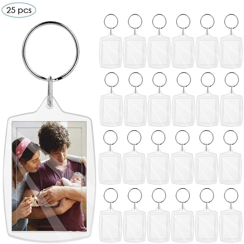 Buy Blank Photo Acrylic Frame Keychain DIY Key Pendant at affordable ...