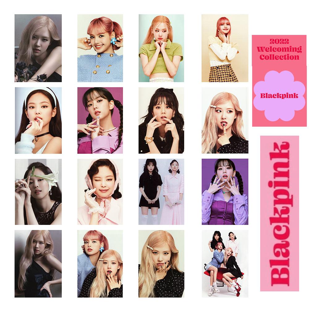 Buy 16pcs/set Blackpink 2022 Welcoming Collection Lomo Card Lisa Jennie Rose Jisoo HD Photocard ...