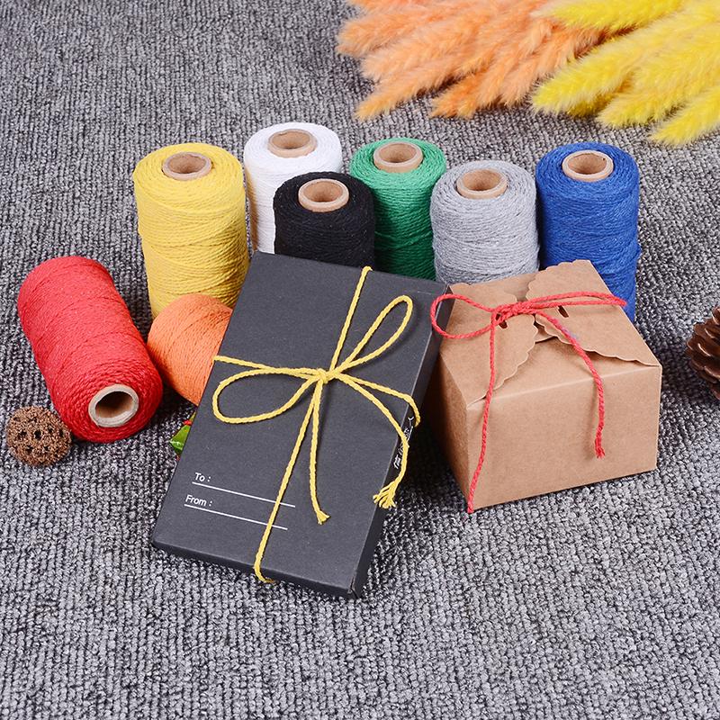 Buy 1X 100M Long/100Yard Pure Cotton Twisted Cord Rope Crafts Macrame ...